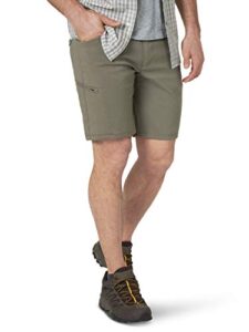 atg by wrangler men's flap pocket utility short, earth green, 46