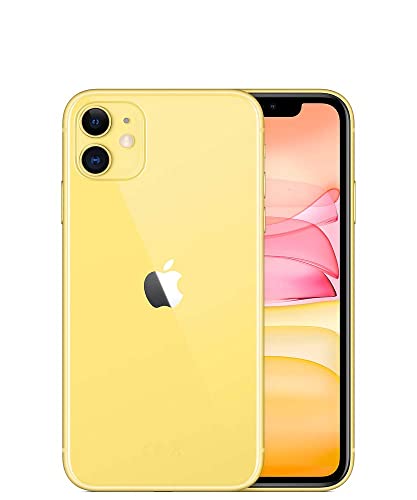 Apple iPhone 11, US Version, 64GB, Yellow - Unlocked (Renewed)