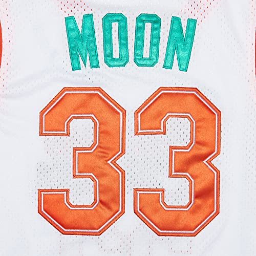 TUEIKGU #33 Jackie Moon Flint Tropics Basketball Jersey for Men 90S Hip Hop Clothing for Party (White33, Medium)