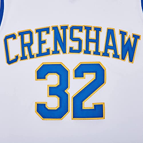 TUEIKGU #22 McCall #32 Wright Love and Basketbal Jersey Crenshaw Shirt 90s Hip hop Basketball Jersey for Men (White32, Medium)