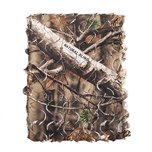 AUSCAMOTEK Camo Netting Camouflage Net for Deer Blind Material Soft Quiet -Brown 5x10Ft