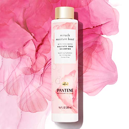 Pantene Nutrient Blends Miracle Moisture Boost Rose Water Shampoo & Conditioner Dual Pack for Dry Hair, Sulfate Free