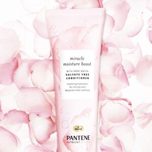 Pantene Nutrient Blends Miracle Moisture Boost Rose Water Shampoo & Conditioner Dual Pack for Dry Hair, Sulfate Free