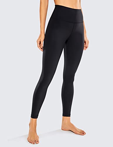 CRZ YOGA Women's Naked Feeling Yoga Pants 25 Inches - 7/8 High Waisted Workout Leggings Black Medium