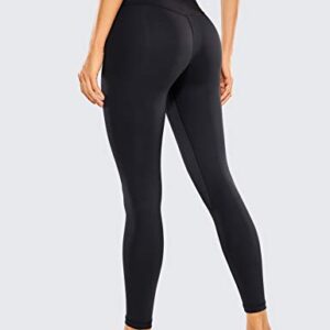 CRZ YOGA Women's Naked Feeling Yoga Pants 25 Inches - 7/8 High Waisted Workout Leggings Black Medium