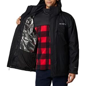 Columbia Men's Bugaboo II Fleece Interchange Jacket, Black/Red, Medium