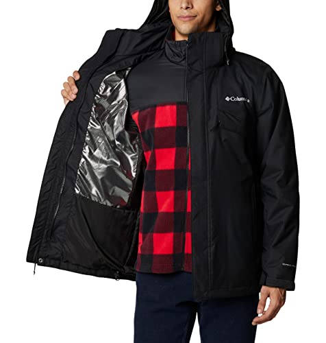 Columbia Men's Bugaboo II Fleece Interchange Jacket, Black/Red, X-Large