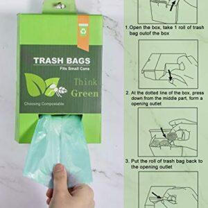 Compostable Trash Garbage bags,AYOTEE 13-15 Gallon Tall Kitchen Trash Bags,Heavy Duty Unscented 1.18Mils 55 Liter,60 Count,Strong Thicken Rubbish Waste Can Liners for Kitchen Garden Home