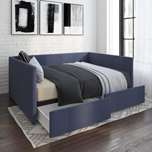 dhp daybed with storage bed, full, blue