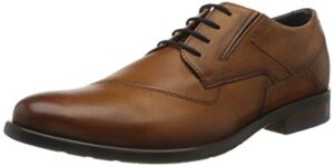 bugatti men's 312163174100 derbys, cognac, 7.5