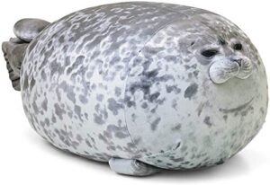 merryxd chubby blob seal pillow,stuffed cotton plush animal toy cute ocean small(13 in)