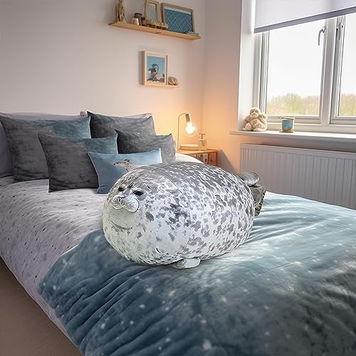 MerryXD Chubby Blob Seal Pillow,Stuffed Cotton Plush Animal Toy Cute Ocean Small(13 in)