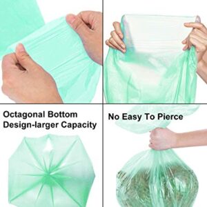 8 Gallon Biodegradable Trash Bags, AYOTEE Garbage Bags 8 gallon, Compostable Medium Trash Bags, Unscented Leak Proof Bags for Office, Home, Bathroom, Car, Kitchen(Green)