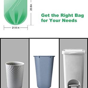 8 Gallon Biodegradable Trash Bags, AYOTEE Garbage Bags 8 gallon, Compostable Medium Trash Bags, Unscented Leak Proof Bags for Office, Home, Bathroom, Car, Kitchen(Green)