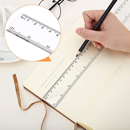 Utoolmart Straight Ruler 20cm Metric Plastic Clear Measuring Tool 1 pcs