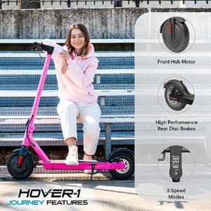 Hover-1 Journey Electric Scooter | 14MPH, 16 Mile Range, 5HR Charge, LCD Display, 8.5 Inch High-Grip Tires, 220LB Max Weight, Cert. & Tested - Safe for Kids, Teens, Adults