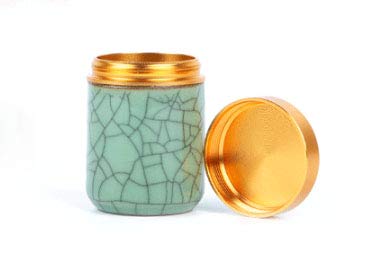 WOIWO 1 PCS The New Mini Celadon Tea Can Has Multi-Function Ceramic Seal Tea Canister