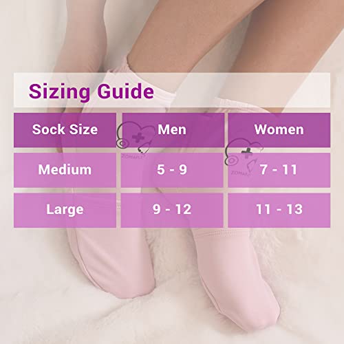 Zomaple Cold Therapy Socks for Women and Men - Perfect Ice Pack Cooling Socks for Plantar Fasciitis Feet, Neuropathy, Chemotherapy Recovery, Arthritis, Ankle & Heel Pain Relief (Lavender, Medium 7-11)