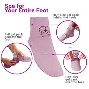 Zomaple Cold Therapy Socks for Women and Men - Perfect Ice Pack Cooling Socks for Plantar Fasciitis Feet, Neuropathy, Chemotherapy Recovery, Arthritis, Ankle & Heel Pain Relief (Lavender, Medium 7-11)