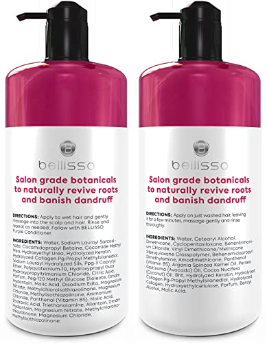 Apple Cider Vinegar Shampoo and Conditioner Set - Stop Flaky and Itchy Scalp – Sulfate Paraben Free Anti Dandruff Soothing Treatment for Dry, Oily and Damaged Hair - Intense Care for Women and Men