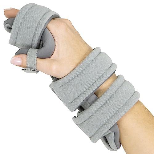 Vive Resting Hand Splint (Right) - Night Immobilizer Wrist Finger Brace - Thumb Stabilizer Wrap - For Arthritis, Tendonitis, Carpal Tunnel Pain - Functional Support For Sprains Fractures (Medium)