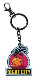 dark horse deluxe cyberpunk 2077 night city keychain, multicolor