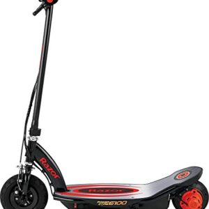 Razor Power Core E100 Electric Scooter - 100w Hub Motor, 8" Air-filled Tire, Up to 11 mph and 60 min Ride Time, for Kids Ages 8+