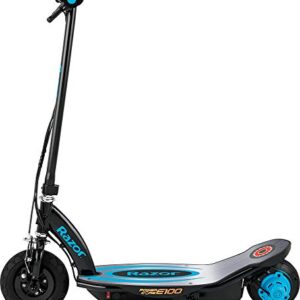 Razor Power Core E100 Electric Scooter for Kids Ages 8+ - 100w Hub Motor, 8" Pneumatic Tire, Up to 11 mph and 60 min Ride Time, For Riders up to 120 lbs