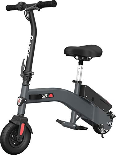 Razor UB1 Seated Electric Scooter - 8" Air Filled Front Tire, Adjustable Seat, Lightweight and Compact Design, 36V Electric Power, 250W Motor, Up to 13.5 mph, Black