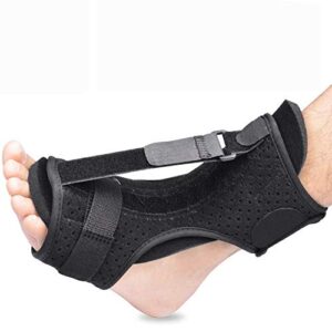 plantar fasciitis night splint foot drop orthotic brace, adjustable elastic dorsal night splint for plantar fasciitis, heel, ankle, arch foot pain, achilles tendonitis with hard spiky massage ball