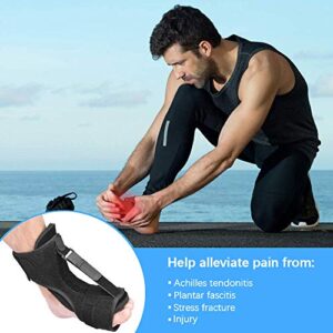 Plantar Fasciitis Night Splint Foot Drop Orthotic Brace, Adjustable Elastic Dorsal Night Splint for Plantar Fasciitis, Heel, Ankle, Arch Foot Pain, Achilles Tendonitis with Hard Spiky Massage Ball