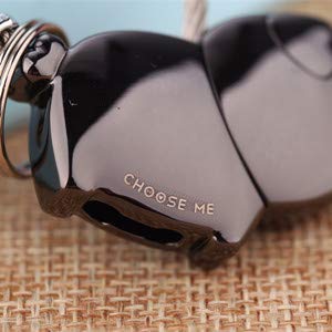 MILESI Custom Personalized Kiss Pig Couple Keychain with Magnetic Cute Couple Gift Valentine's Present(silver-lightgold)