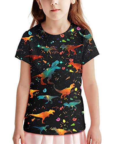 Neemanndy Dinosaur T-Shirts for Boys and Girls 3D Animal Print Kids Cool Shirt with Dinosaur Size 8-10 Years