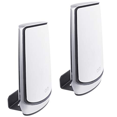 TIUIHU Wall Mount Holder for Orbi Tri-Band Mesh WiFi 6 Router(RBS850)(RBK852)(RBK853)/(RBS750)(RBS751)(RBK752)(RBK753)/(AX4200)(AX5700)(AX6000), Bracket Hanger Stand Holder for Orbi Ultra (2PACK)