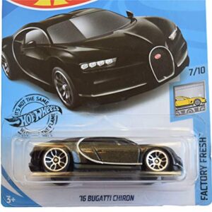 Hot Wheels Factory Fresh 7/10 '16 Bugatti Chiron 89/250, Black