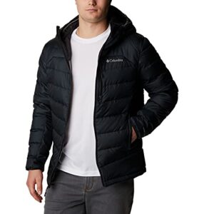 columbia men's autumn park down hooded jacket, black, xx-large