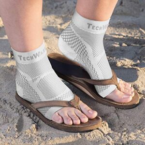 TechWare Pro Compression Sock Sleeve 2 Pr Bundle Black & White XXL