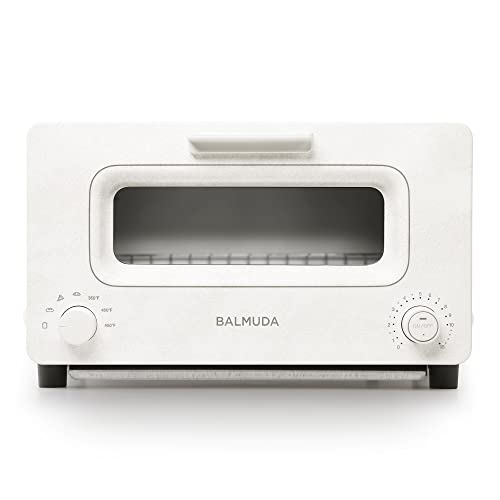 BALMUDA The Toaster | Steam Oven | 5 Cooking Modes - Sandwich Bread, Artisan Bread, Pizza, Pastry, Oven | Compact Design | Baking Pan | K01M-WS | White | US Version