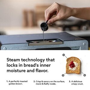 BALMUDA The Toaster | Steam Oven | 5 Cooking Modes - Sandwich Bread, Artisan Bread, Pizza, Pastry, Oven | Compact Design | Baking Pan | K01M-WS | White | US Version