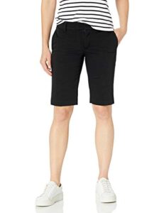 dickies women's perfect shape twill bermuda short, black, 8