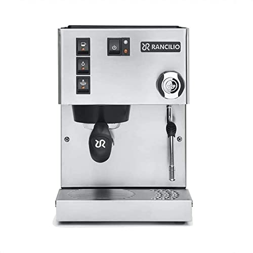 Rancilio Silvia Espresso Machine with Iron Frame and Stainless Steel Side Panels, 11.4 by 13.4-Inch (Stainless Steel-Updated 2019 Model), 0.3 liters