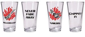 dark horse deluxe cyberpunk 2077 johnny silverhand pint glass set, multicolor