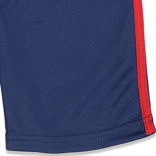 Marvel Avengers Spider-Man Little Boys Graphic T-Shirt Bike Shorts Mesh Outfit Set Red/Blue 7-8