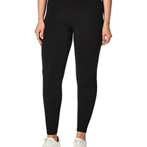 Juicy Couture Women's Essential High Waisted Cotton Legging, Deep Black, Large