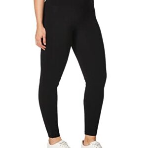 Juicy Couture Women's Essential High Waisted Cotton Legging, Deep Black, Large