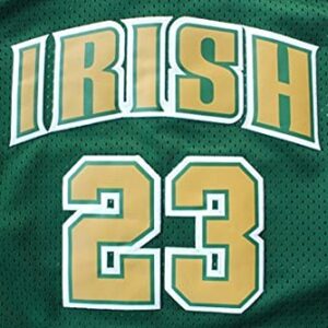 Custom Men's Lebron #23 High School Basketball Jersey Men (Green,L)