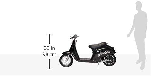 Razor Pocket Mod Miniature Euro-Style Electric Scooter - Vapor - FFP Vapor Black, 50 x 18 x 30"