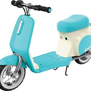 Razor Pocket Mod Petite - 12V Miniature Euro-Style Electric Scooter for Ages 7+, 100-watt Motor, Up to 40 min Ride Time, For Riders up to 110 lbs, Blue