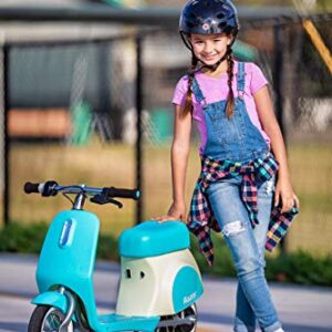 Razor Pocket Mod Petite - 12V Miniature Euro-Style Electric Scooter for Ages 7+, 100-watt Motor, Up to 40 min Ride Time, For Riders up to 110 lbs, Blue