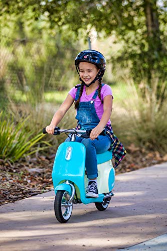 Razor Pocket Mod Petite - 12V Miniature Euro-Style Electric Scooter for Ages 7+, 100-watt Motor, Up to 40 min Ride Time, For Riders up to 110 lbs, Blue